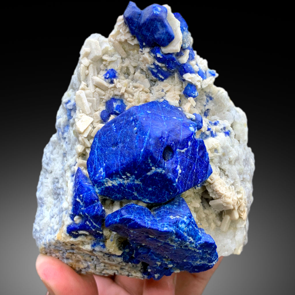 Ink Blue Color Lapis Lazuli on Matrix, Lapis Specimen from Badakhshan ...