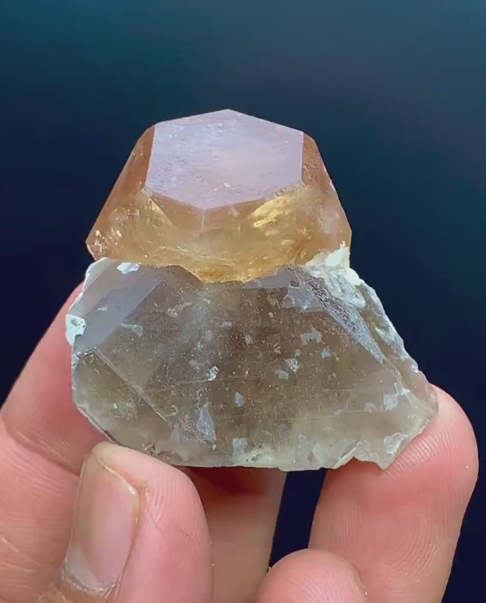 Natural Terminated Topaz Crystal With Smoky Quartz From Skardu Pakista ...